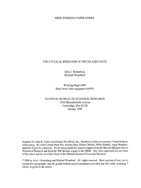 The Cyclical Behavior Of Prices And Costs Vi Pdf