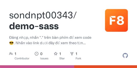 Github Sondnpt00343demo Sass Đăng Nhập Nhấn Trên Bàn Phím để Xem Code 😎 Nhấn Vào Link