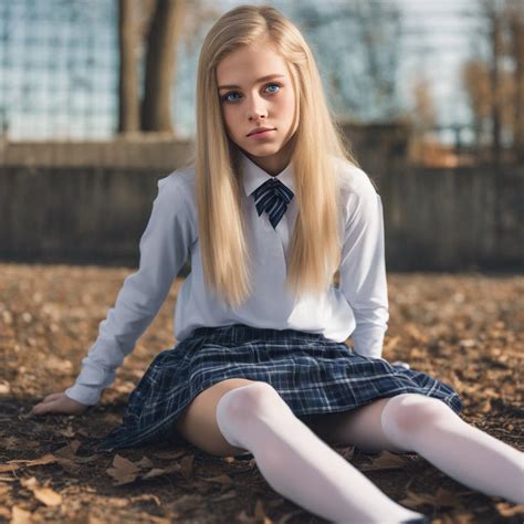 Teen Schoolgirl Wearing Tights With Blonde Hair By Ll2crrw On Deviantart