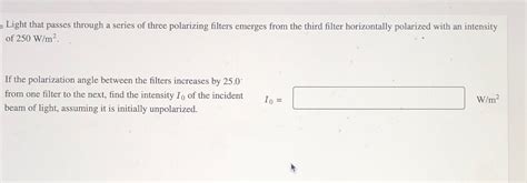 solved light that passes through a series of three