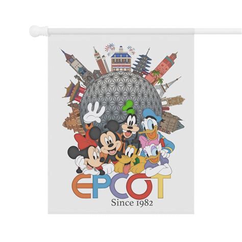 Disneys Epcot Theme Park Home Banner Unique Home And Garden Flag