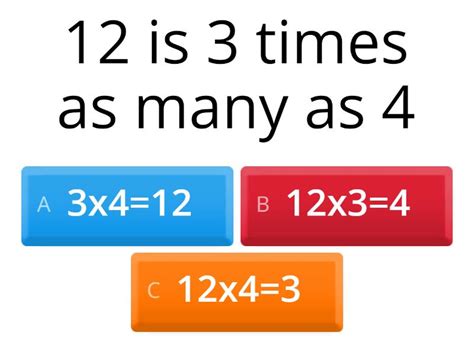Multiplication Comparison Quiz