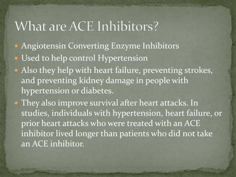 Ppt Ace Inhibitors Powerpoint Presentation Free Download Id2823293