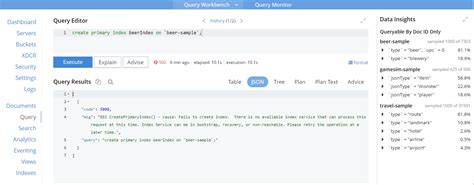 Fail To Create Primary Index Using Gsi Couchbase Server Couchbase