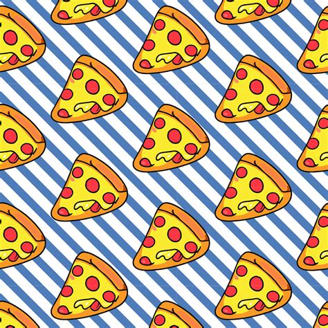 Vector Seamless Pizza Pattern 19900843 Vector Art At Vecteezy