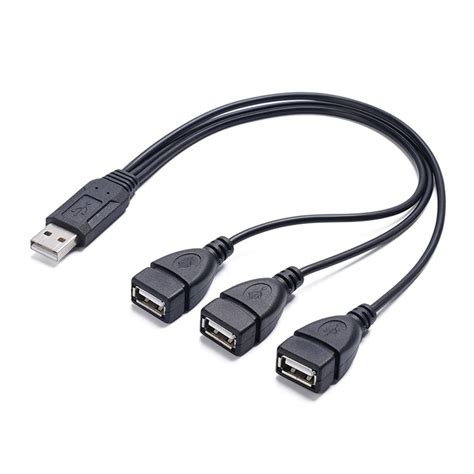 Yigsecu Usb Splitter Cable Male To Triple Female For Expanding