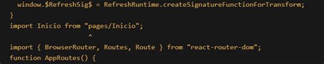 [bug] erro ao importar pages inicio react praticando react com js