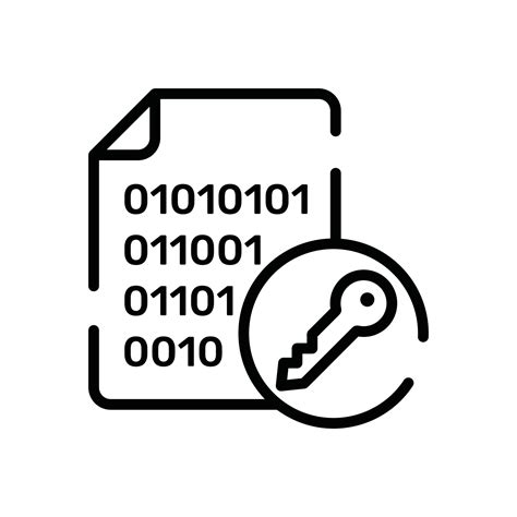 Data Encryption Vector Line Icon Cloud Computing Symbol Eps 10 File