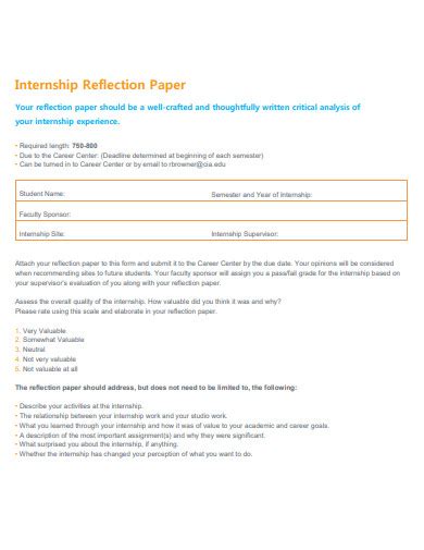 29 reflection paper examples to download