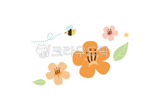 꽃 봄 게시판 꾸미기 벌 사진 이미지 일러스트 캘리그라피 T2작가