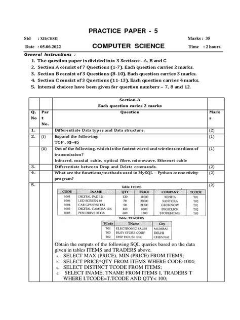practice 5 pdf table database sql