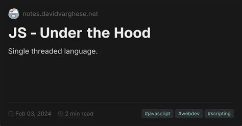 Js Under The Hood