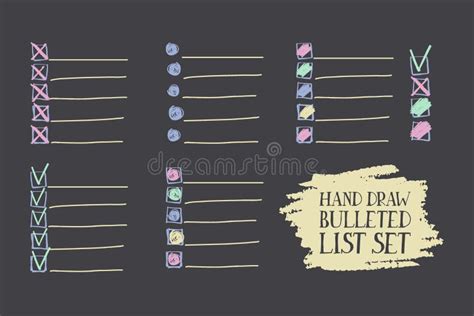 Bulleted List Is Hand Written Vector Illustration Stock Illustration Illustration Of Right