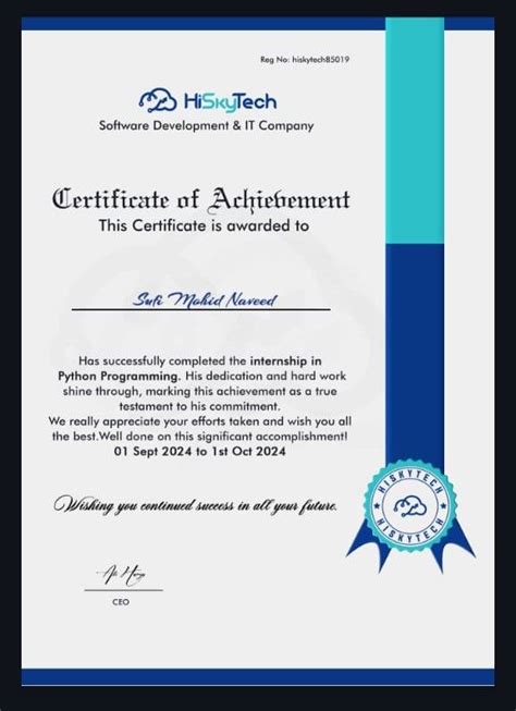 Mohid Sufi On Linkedin Python Internship Datascience Programming