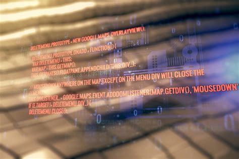 Premium Photo Multi Exposure Of Abstract Graphic Coding Sketch On Abstract Metal Background