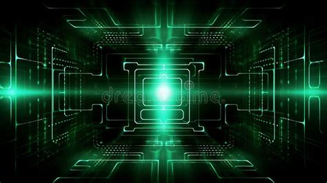 Abstract Green Digital Circuitry Network Design Stock Illustration Illustration Of Electronics