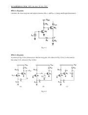 Introduction To Analog Integrated Circuit Design HW6 Solutions Course Hero