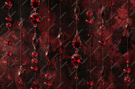 Premium Photo An Abstract Wallpaper Pattern Showcasing A Cascade Of Ruby Gemstones Against A