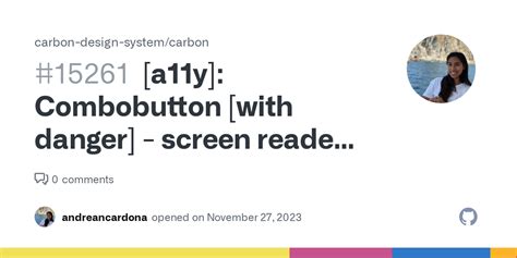 A11y Combobutton With Danger Screen Reader Sequence Announcement