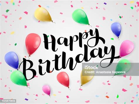 생일 글자입니다 배너 또는 엽서에 대 한 축 하 견적입니다 벡터 일러스트 레이 션 기념일에 대한 스톡 벡터 아트 및 기타 이미지 기념일 낮 벡터 Istock
