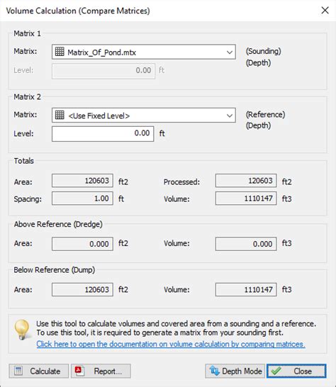 Volume Calculation Using Matrix Eye4Software Hydromagic Hydrographic Survey Software