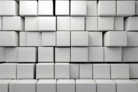 Premium Photo Random Shifted White Cube Boxes Block Background Wallpaper