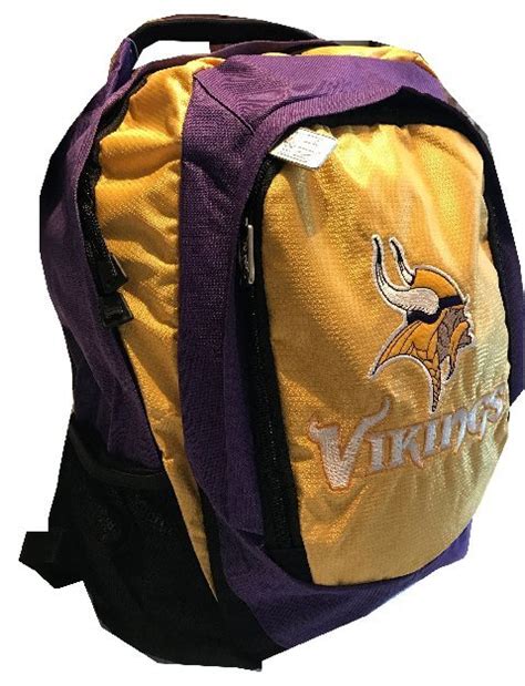 Nfl Minnesota Vikings Backpack Logo Emblem Cordura Large Bag Ebay