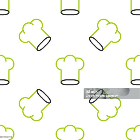 라인 셰프 모자 아이콘 은 흰색 배경에 원활한 패턴을 격리 요리 기호 모자를 요리합니다 벡터 교통 위반 티켓에 대한 스톡 벡터 아트 및 기타 이미지 Istock