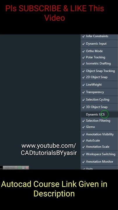 Autocad Dynamic Ucs Cad Tutorials By Yasir Youtube