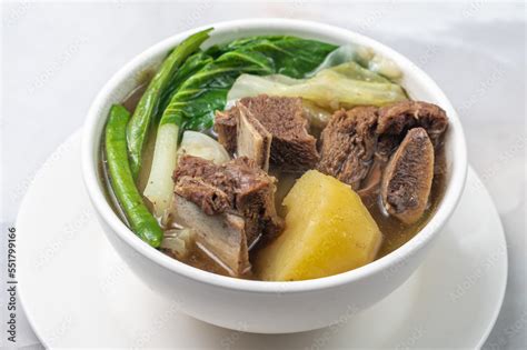 Stockfoto Med Beskrivningen Beef Nilaga Or Nilagang Baka Is A Simple