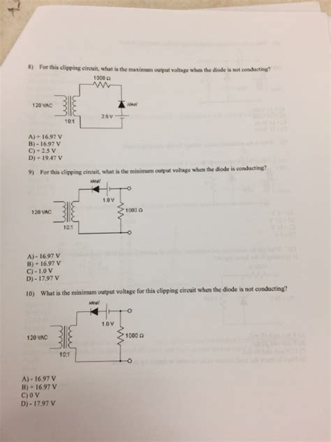 solved for this clipping circuit what is the maximum output