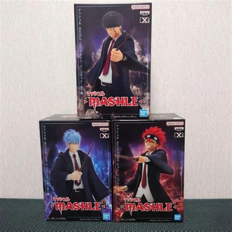 Lot De 3 Figurines Mashle Dxf Mash Burn Dead Lance Crown Dot 3d Prize