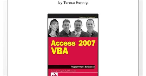 Pdf Ebook Access 2007 Vba Programmers Reference By Teresa Hennig By Sanfordinu Issuu