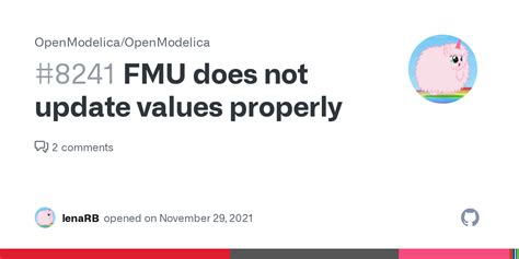 Fmu Does Not Update Values Properly · Issue 8241 · Openmodelica