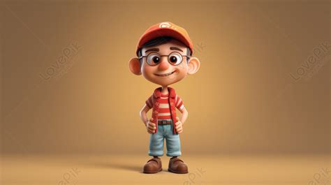 Engaging And Entertaining 3d Animated Background With A Laid Back Persona Fashion Cartoon