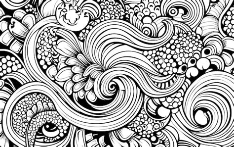 Premium Photo Bohemian Mindful Patterns Coloring Page Black And White