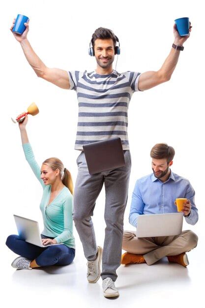 Person Doing Multiple Activities Simultaneously For Productivity Premium Ai Generated Image