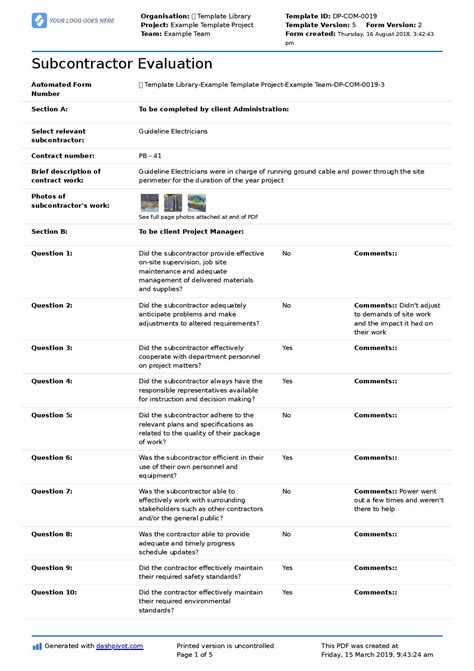 Subcontractor Management Process The Right Process For You