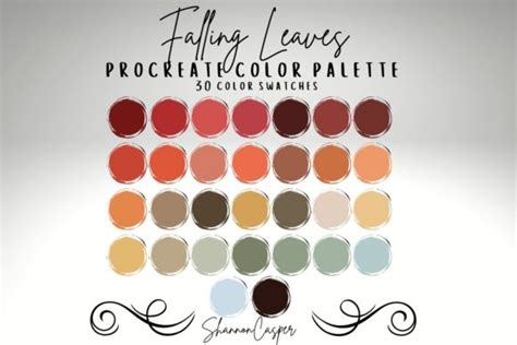 Fall Autumn Color Palette For Procreate Graphic By Shannon Casper Creative Fabrica
