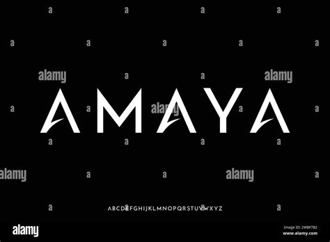 Modern Elegant Sharp Sans Serif Alphabet Display Font Vector Stock Vector Image And Art Alamy