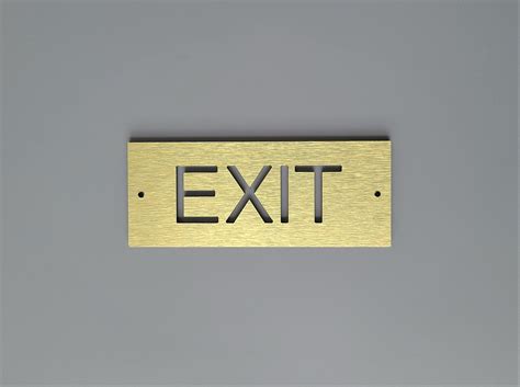 Aluminum Plate Exit Sign At Thomas Campion Blog