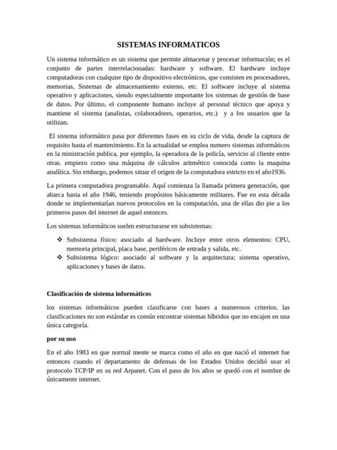 Sistemas Informaticos Pdf