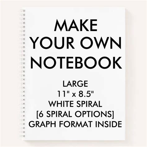 Custom Personalized Large Graph Notebook Zazzle