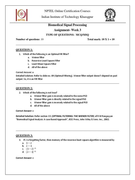 Noc23 Ee49 Assignment Week03 V01 Pdf Signal Processing Digital