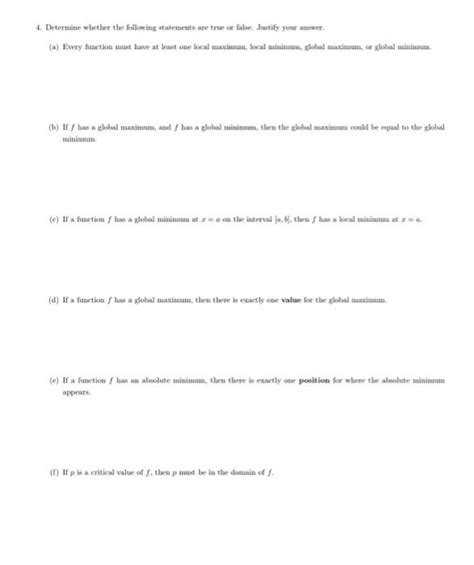 solved 4 determine whether the following statements are
