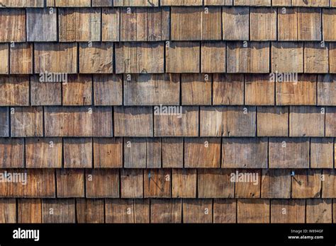 Rough Bumpy Wood Shingle Cladding Row Of Wooden Material Of Small Rough Bumpy Wood Shingle Cladding Row Of Wooden Material Of Small