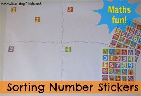 Number Activity Sorting Number Stickers