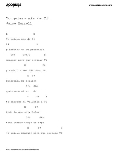Yo Quiero Más De Tí Jaime Murrell Pdf