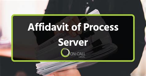 Affidavit Of Process Server On Call Legal Process Servers 2024