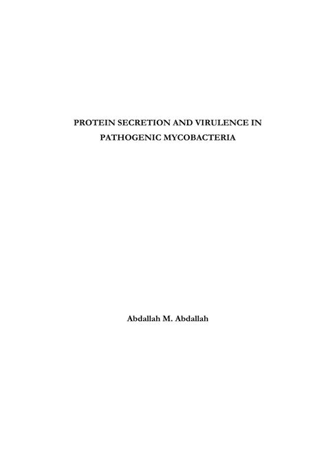 Pdf The Esx 5 Secretion System Of Mycobacterium Marinum Modulates The